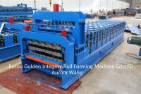 China Hot Sale Panel Glazed Tile Roof Roll Forming Machine Double Layer Trapezoidal Metal Guide Pillar Structure for sale