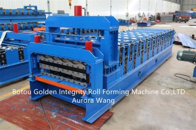 China Hot Sale Panel Glazed Tile Roof Roll Forming Machine Double Layer Trapezoidal Metal Guide Pillar Structure for sale