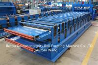 China Hot Sale Panel Glazed Tile Roof Roll Forming Machine Double Layer Trapezoidal Metal Guide Pillar Structure for sale