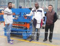 China Hot Sale double layer roofing sheet roll forming machine for trapezoidal and corrugated sheet producing for sale