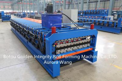 China Full automatic double layer metal roofing sheet corrugated and trapezoid sheets roll forming machine for sale