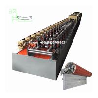 China 55/77/89 types of Double layer slat pu foam rolling shutter door roll forming machine for sale