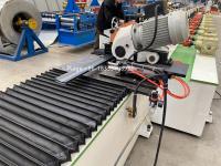 China 55/77/89 types of Double layer slat pu foam rolling shutter door roll forming machine for sale