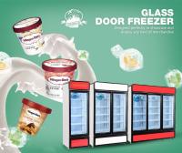 China Supermarket 450L Glass Door Vertical Freezer Showcase for sale