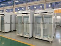 China Commercial Refrigerated Display Case Double Door Display Fridge Showcase for sale