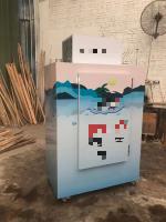 China Upright Commercial Ice Freezer Auto Defrost Fan Cooling Ice Stroage for sale