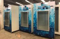 China Indoor Commercial Ice Freezer With Top Mount Refrigeration System for sale
