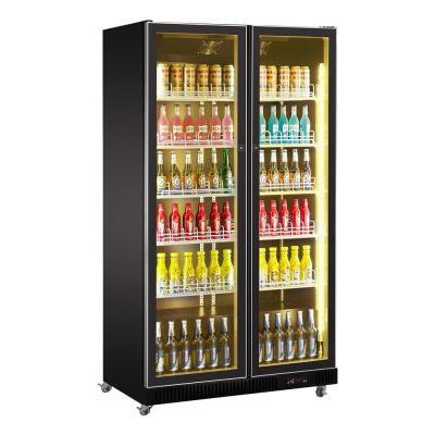 China Bar LED Vertical Refrigerator Glass Door Display Cooler for sale
