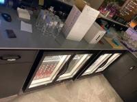 China Fan Cooling Single Glass Door Bar Fridge , Stainless Steel Bar Glass Cooler for sale