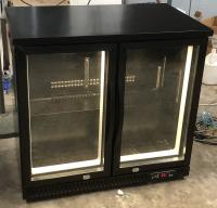 China 2 Swing Doors Fan Cooling Under Counter Back Bar Drink Fridge Cooler for sale