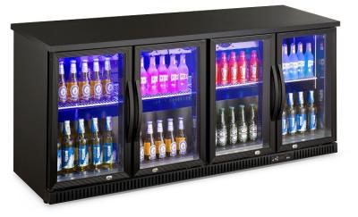 China Commercial Beer Fridge 4 Glass Door Mini Drink Fridge Beer Cooler Fridge Freezer for sale