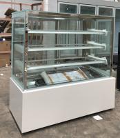 China Defrosted Front Glass Macaron Display Case 2.0m 4 Layers Bottom Mount Type for sale
