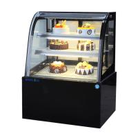 China 1.8m Black Color Cake Showcase Stainless Steel Bakery Display Refrigerator for sale