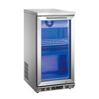 China Fan Cooling Single Glass Door Bar Fridge , Stainless Steel Bar Glass Cooler for sale