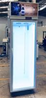 China Drink Display Refrigerator Supermarket Single Door Vertical Beverage Cooler for sale