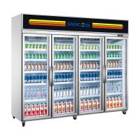 China Front And Rear Open Glass Door Beverage Cooler , Soft Drink Display Fridge , Convenience Store Cold Drink Refrigerator for sale