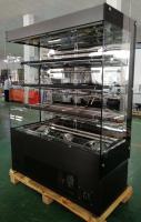 China Fan Cooling Bakery Glass Showcase 4ft , Open Showcase Chiller 1200*700*1900mm for sale