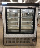 China Vertical Bakery Glass Showcase , Fan Cooling Soft Drink Refrigerator 4 Shelf Type for sale