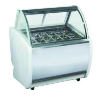 China 12 Pans Gelato Display Fridge Freezer Auto Defrost Type Stainless Steel / Marble Base Material for sale