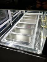 China Curved Glass Ice Cream Showcase Freezer 16 Pans 1510*1100*1280mm Customized Color for sale