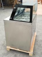 China 4 Pans Ice Cream Showcase Freezer , Single Row Fan Cooling Gelato Display Cooler for sale