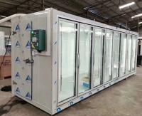 China Supermarket Refrigerated Showcase Glass Door Cold Room for sale