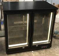 China Built-in Bar Display Fridge 2 Door Back Bar Cooler Bar Desktop Cold Drink Refrigerator for sale
