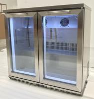 China Stainless Steel bar display fridge Built-in 3 Glass Door Back bar Cooler for sale