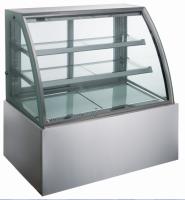 China 1.8m Black Color Cake Showcase Stainless Steel Bakery Display Refrigerator for sale