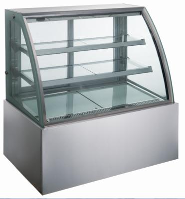 China 1.8m Black Color Cake Showcase Stainless Steel Bakery Display Refrigerator for sale