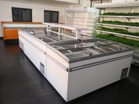 China Supermarket frozen food combined island freezer display cabinet for sale