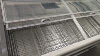 China Commercial Island Freezer Refrigerator Display Showcase With Glass Sliding Door for sale