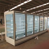 China Commercial Supermarket Refrigeration Split Type Vertical Chilled Display Cabinet open chiller for sale