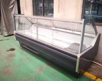 China Supermarket Cooked Food Display Refrigerator Curved Glass Deli Case With Sliding Door for sale