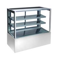 China Dessert Cake Showcase Bakery Display Refrigerator with Marble Base Fan Cooling for sale