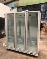 China Commercial 4 Glass Doors Vertical Display Fridge Freezer for sale