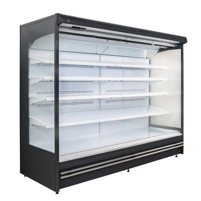 China Commercial Multi-deck open chiller supermarket convenience store showcase for fruit and vegetable for sale