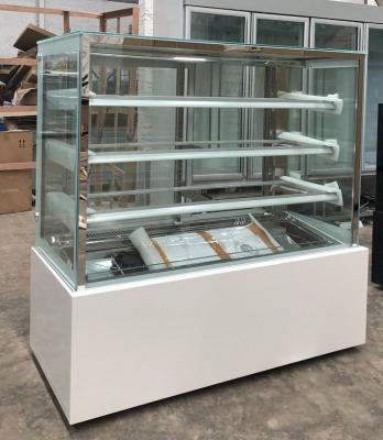 China 5ft Square Glass Pastry Cake Display Refrigerator for sale