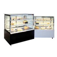 China Large Volume Bakery Glass Showcase With Led Lighting , 7ft Supermarket Open Chiller for sale
