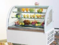 China Curved Glass Mini Cake Showcase , Fan Cooling Bakery Display Showcase for sale