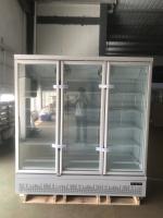 China Supermarket Upright 4 Glass Door Frozen Food Freezer, Commercial Display Fridge Freezer for sale