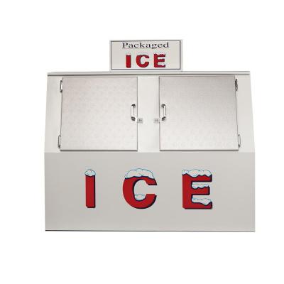 China 60 cu. ft. Ice Merchandise Double Slanted Door Ice Cube Freezer for sale