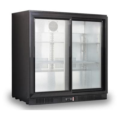 China Built-in Bar Display Fridge 2 Door Back Bar Cooler Bar Desktop Cold Drink Refrigerator for sale