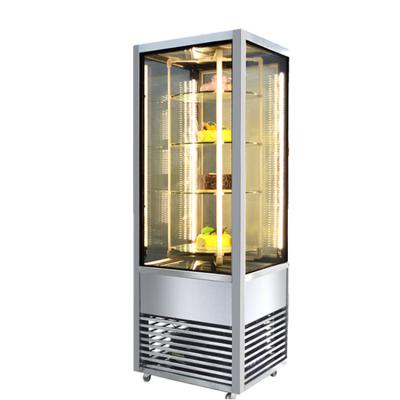 China 2~8°C Upright Aluminium Frame Glass Dessert cake Showcase for sale