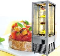 China 2~8°C Upright Aluminium Frame Glass Dessert cake Showcase for sale