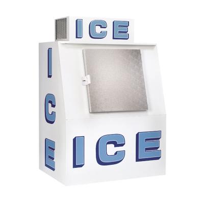 China Ice Merchandiser Slant Door 110V Bagged Ice Storage Bin for sale