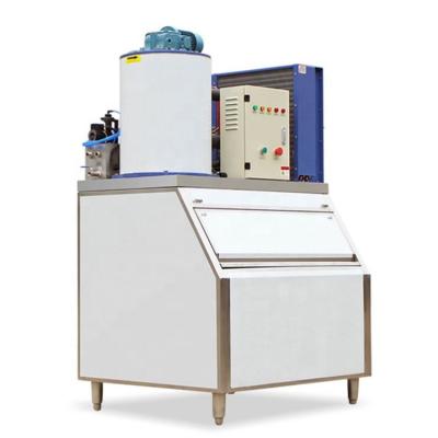 China Fan Cooling 1.5T Commercial Chip Ice Machine for Fish Seafood for sale
