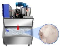 China Fan Cooling 1.5T Commercial Chip Ice Machine for Fish Seafood for sale