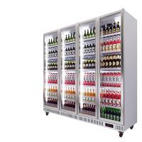 China Commercial 4 Glass Doors Vertical Display Fridge Freezer for sale