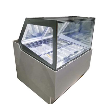 China Sliding Door Ice Cream Display Fridge Commercial Gelato Freezer Showcase for sale